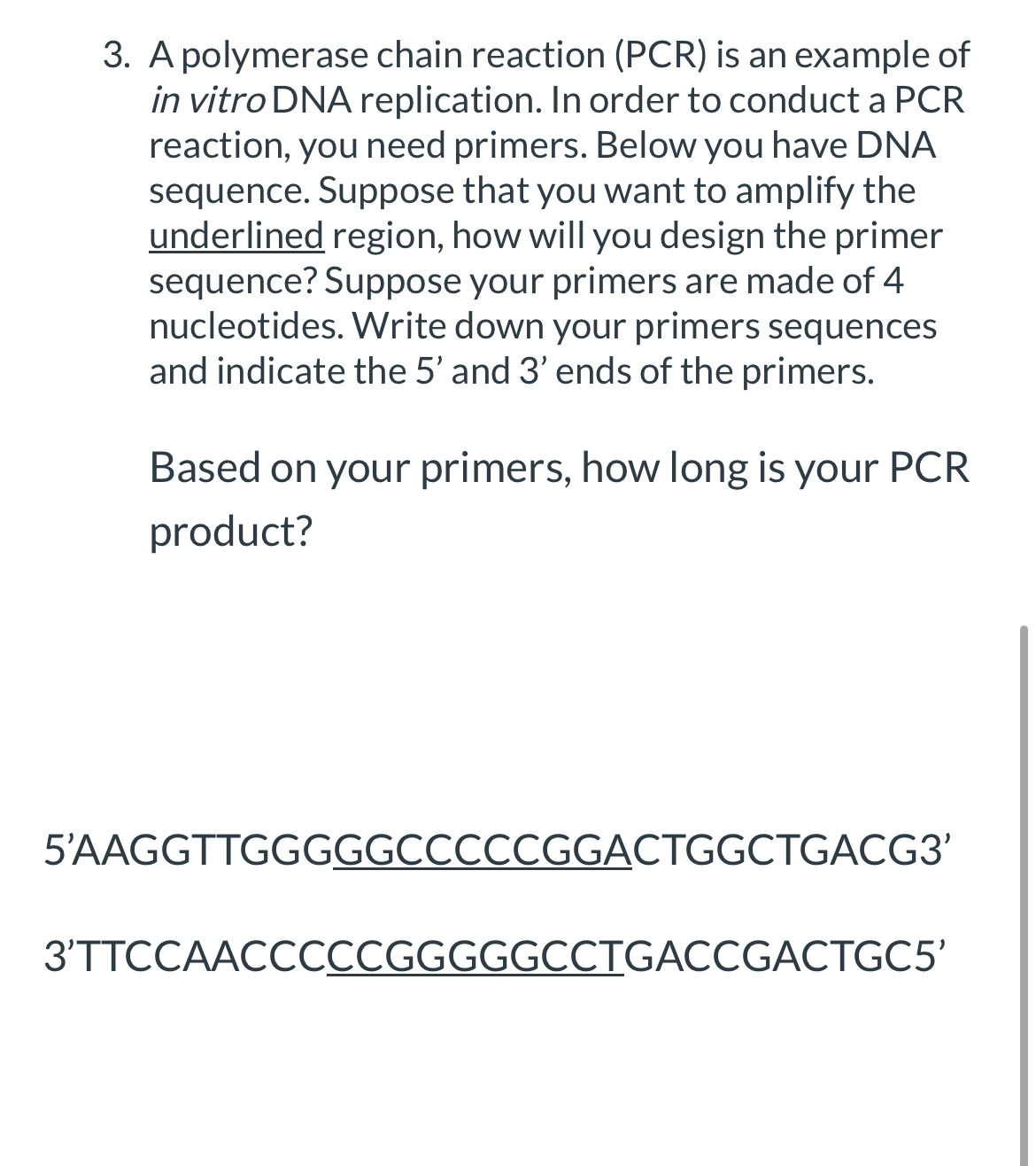 Solved A polymerase chain reaction (PCR) ﻿is an example of | Chegg.com
