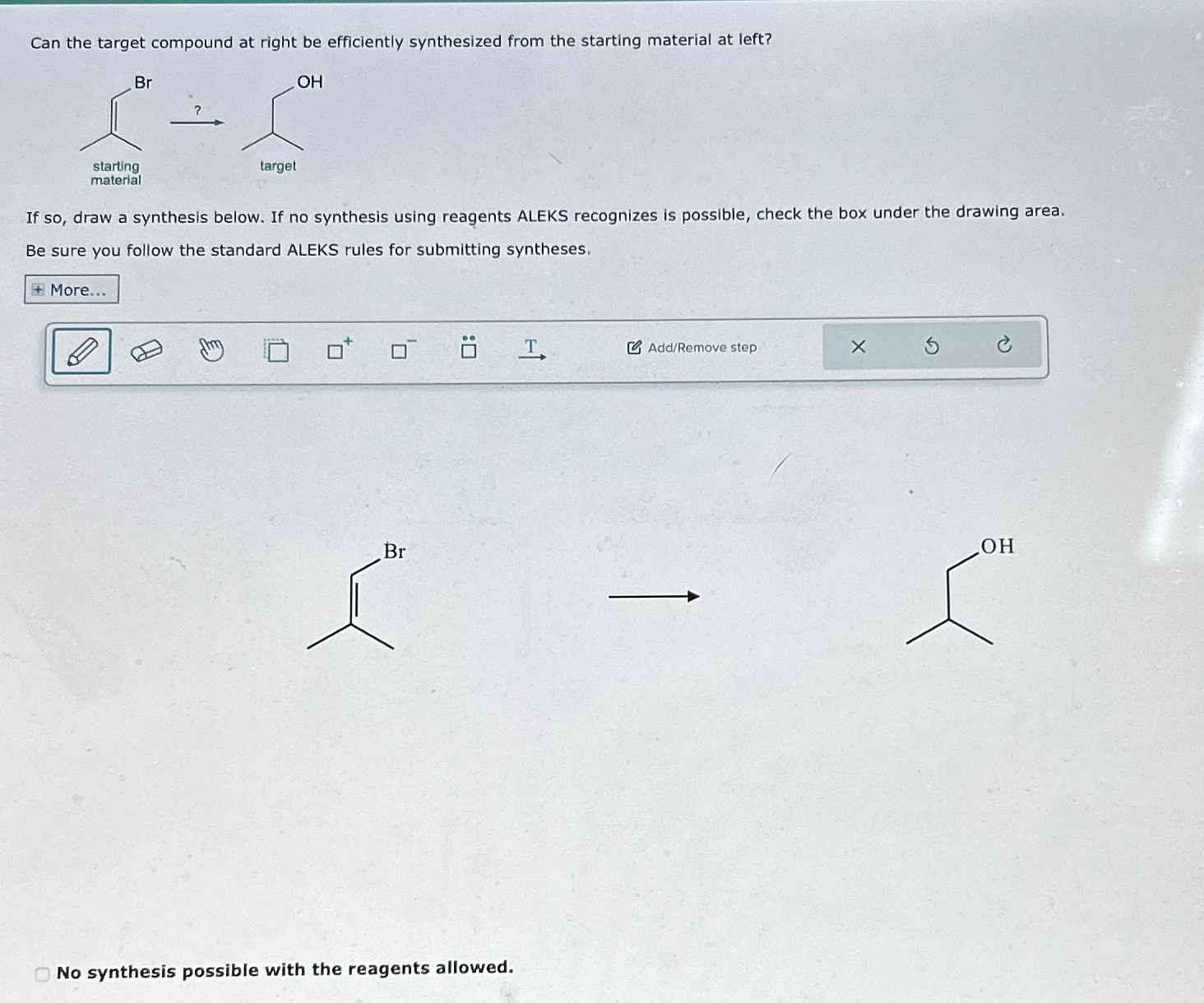 Can the target compound at right be efficiently | Chegg.com