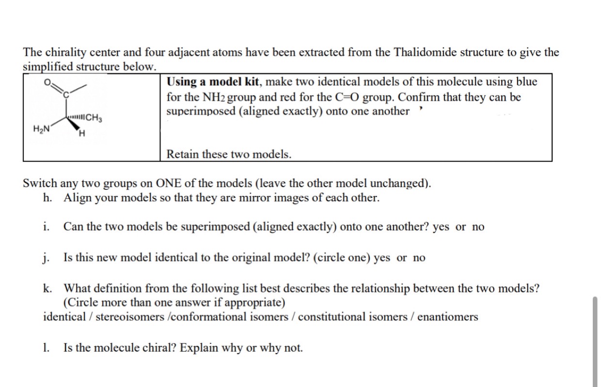 Solved The chirality center and four adjacent atoms have | Chegg.com