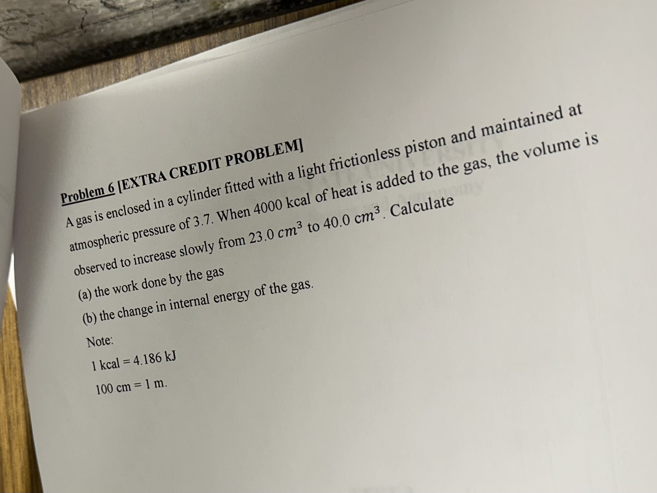 Solved Problem 6 [EXTRA CREDIT PROBLEM]A gas is enclosed in | Chegg.com