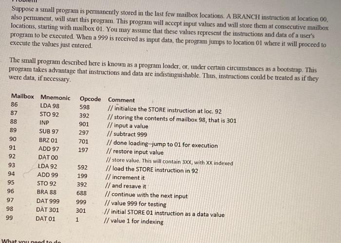 Solved Suppose a small program is permanently stored in the | Chegg.com