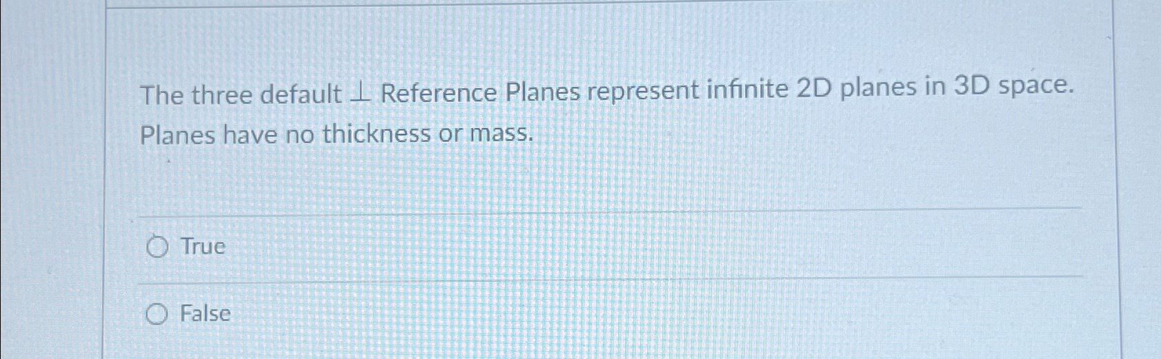 Solved The three default |)? ﻿Reference Planes represent | Chegg.com