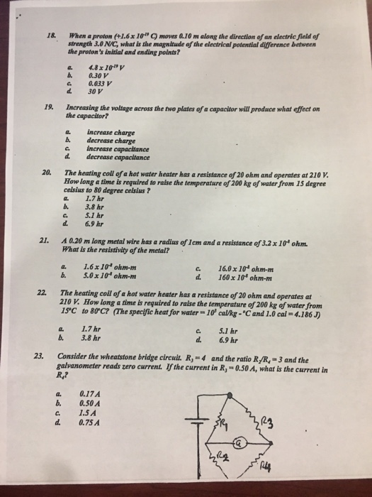 Solved When a profon (+1.6x10" moves 6.10 m along the | Chegg.com