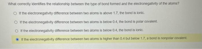 Solved What correctly identifies the relationship between | Chegg.com