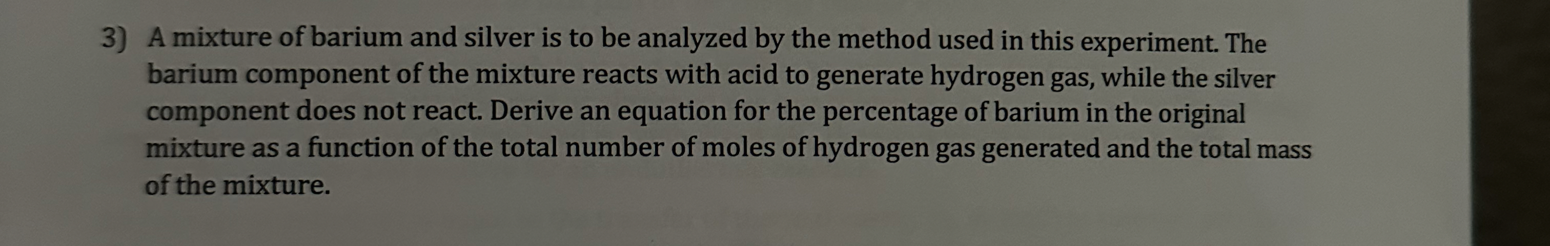 Solved A mixture of barium and silver is to be analyzed by | Chegg.com