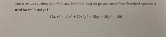 Solved Linearize the equation for 3 | Chegg.com