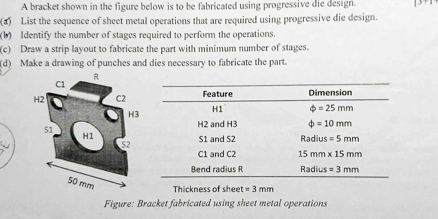 Solved A bracket shown in the figure below is to be | Chegg.com