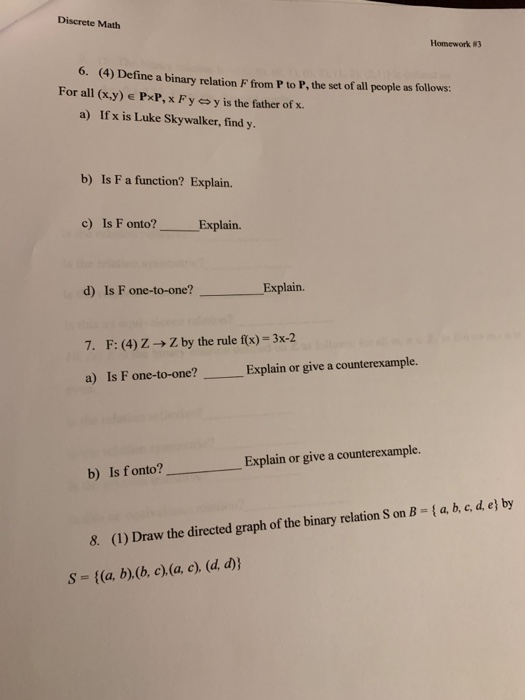 Solved Discrete Math Homework 3 Homework #3: | Chegg.com