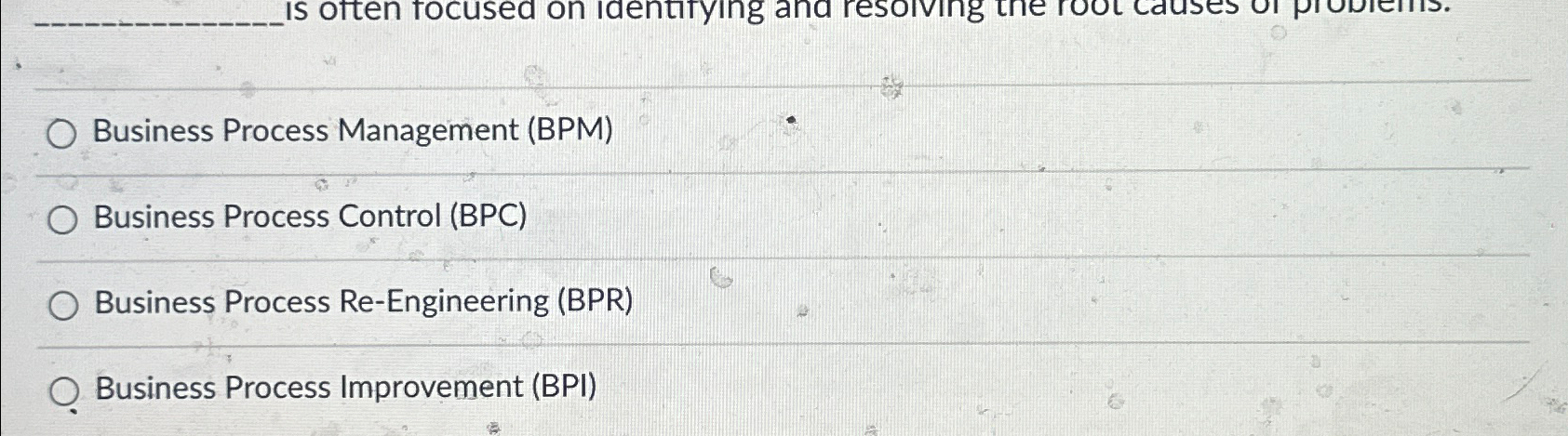 Solved Business Process Management (BPM)Business Process | Chegg.com