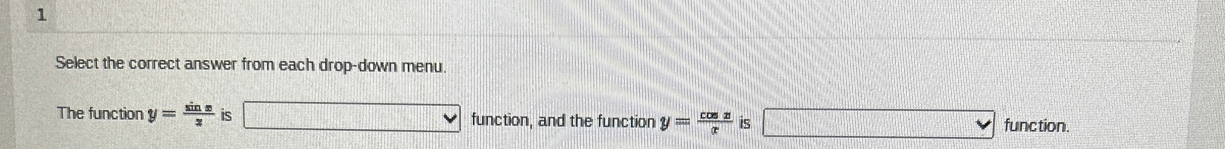 Solved 1Select the correct answer from each drop-down | Chegg.com Solved 1Select the correct answer from each drop-down | Chegg.com
