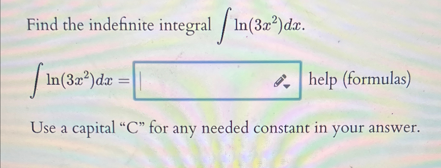 Solved Find the indefinite integral | Chegg.com