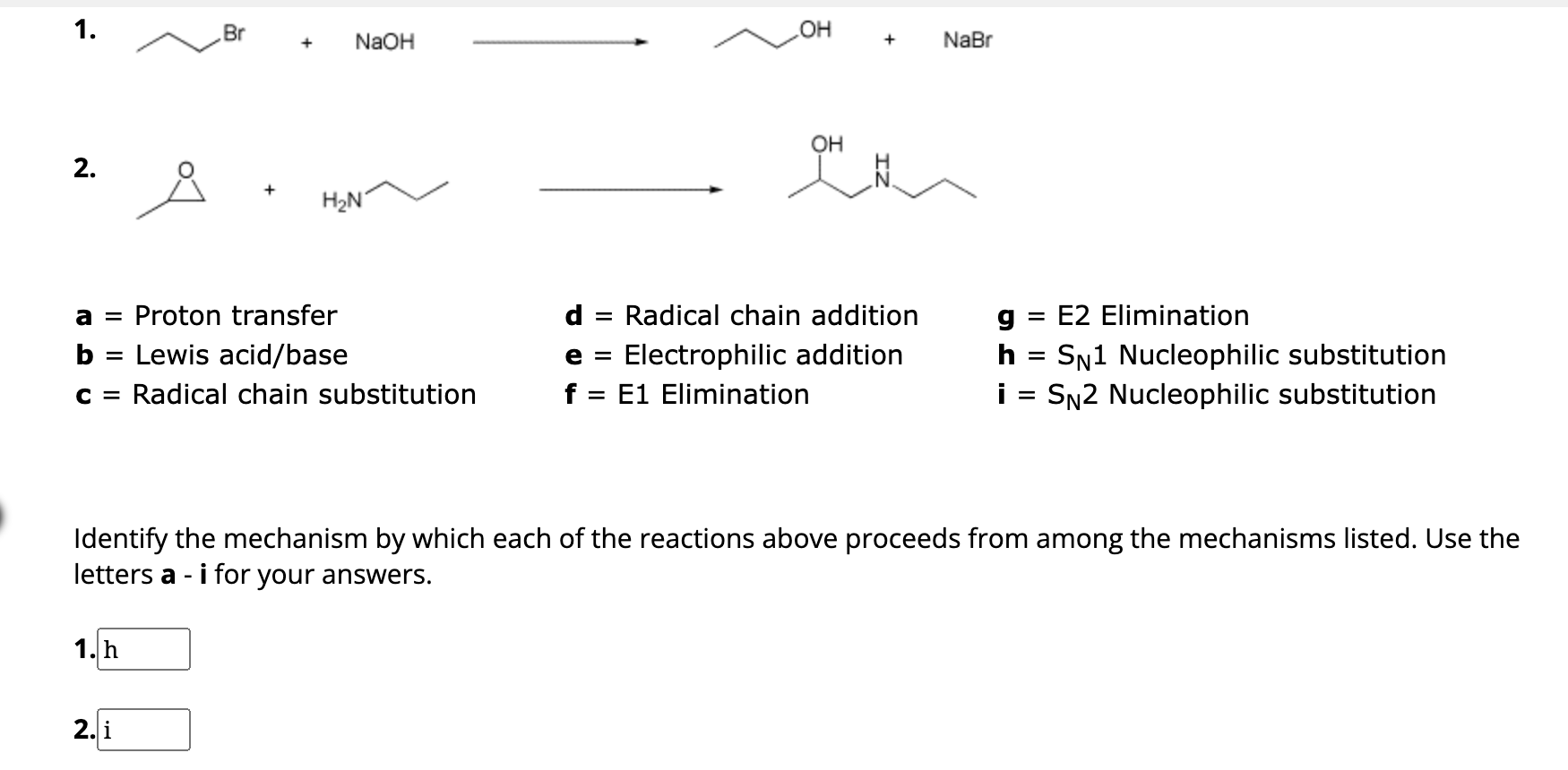 Solved a= ﻿Proton transferb= ﻿Lewis acid/basec= ﻿Radical | Chegg.com