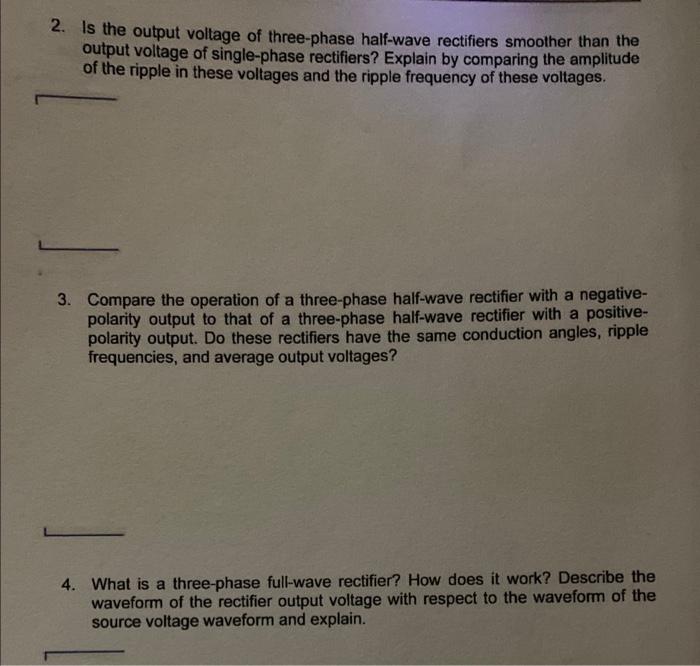 Solved 2. Is the output voltage of three-phase half-wave | Chegg.com