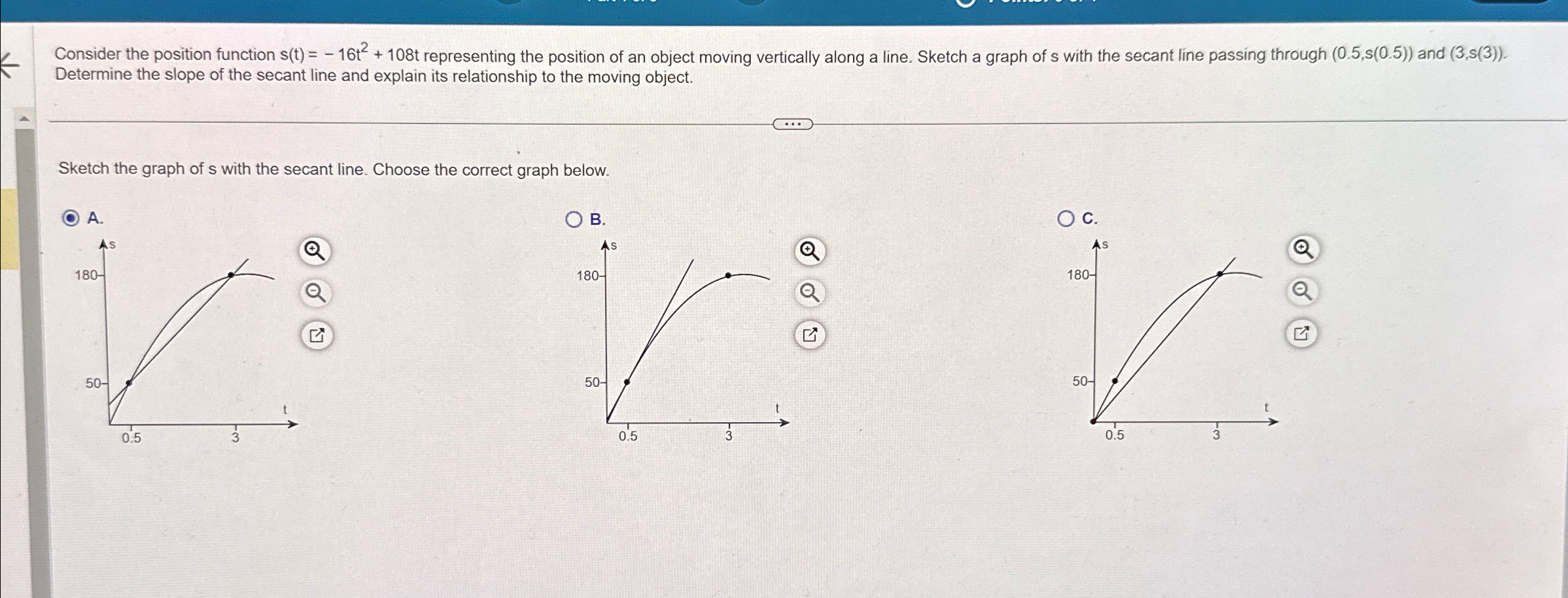 Solved Consider The Position Function S T 16t2 108t