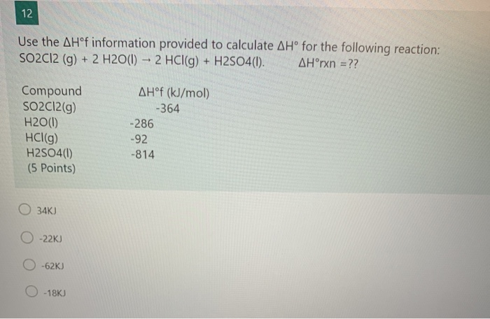 Solved 11 Given the following thermochemical equation KOH | Chegg.com