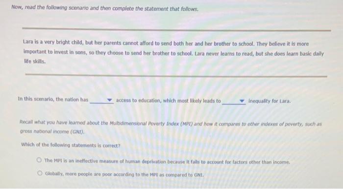 Now, read the following scenario and then complete | Chegg.com