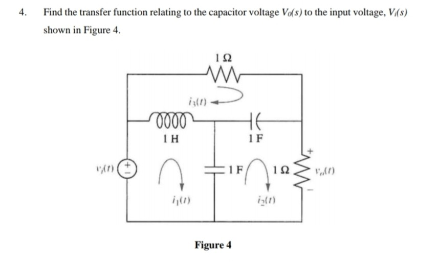 Solved 4. Find the transfer function relating to the | Chegg.com