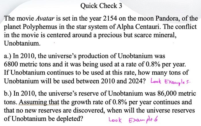 Solved Quick Check 3 The movie Avatar is set in the year | Chegg.com