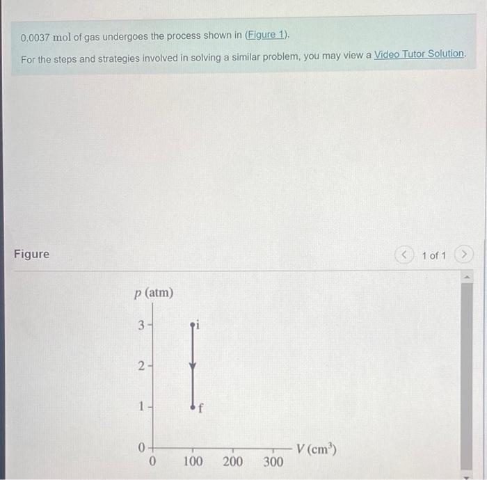 Solved 0.0037 mol of gas undergoes the process shown in | Chegg.com