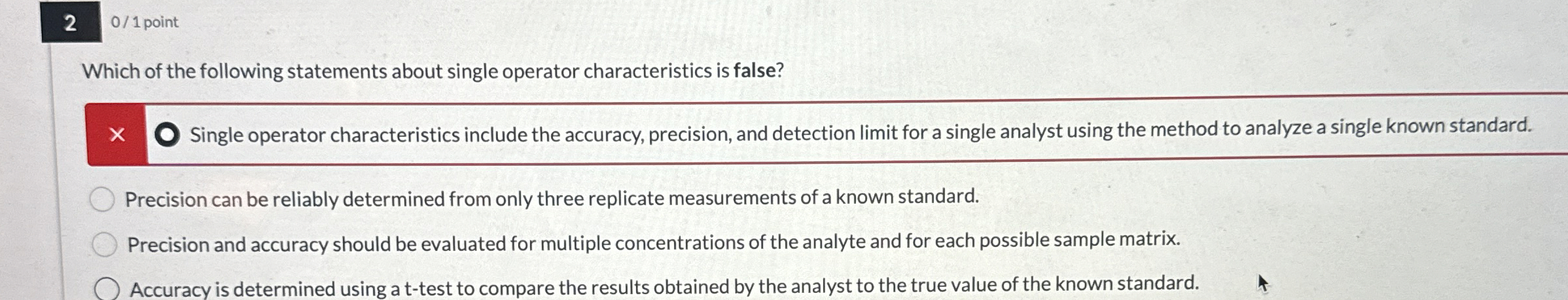 Solved 20/1 ﻿pointWhich of the following statements about | Chegg.com