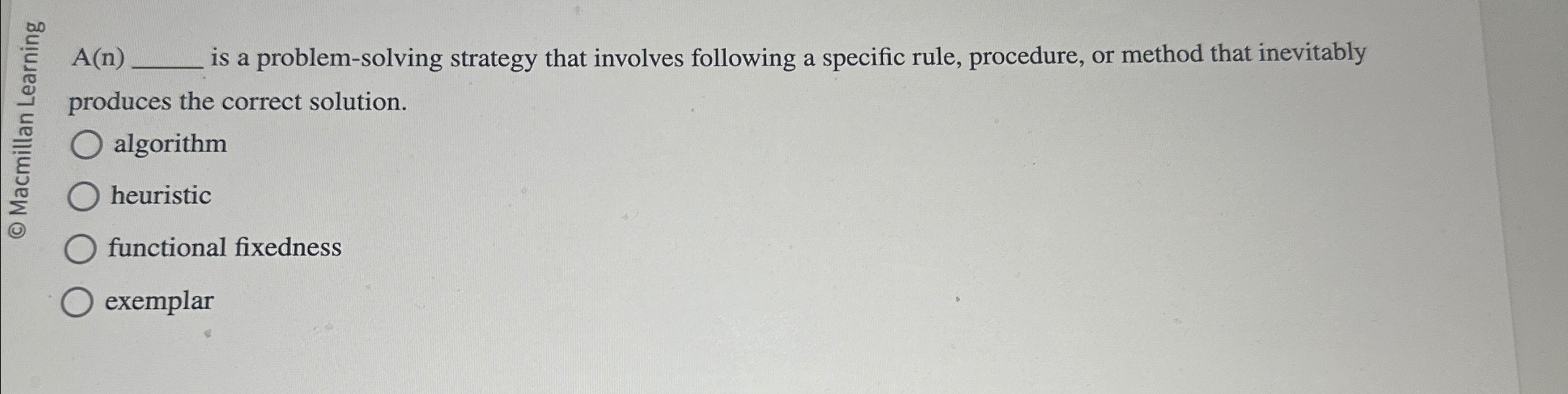 Solved A(n) q, ﻿is a problem-solving strategy that involves | Chegg.com