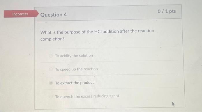 Solved What is the purpose of the HCl addition after the | Chegg.com