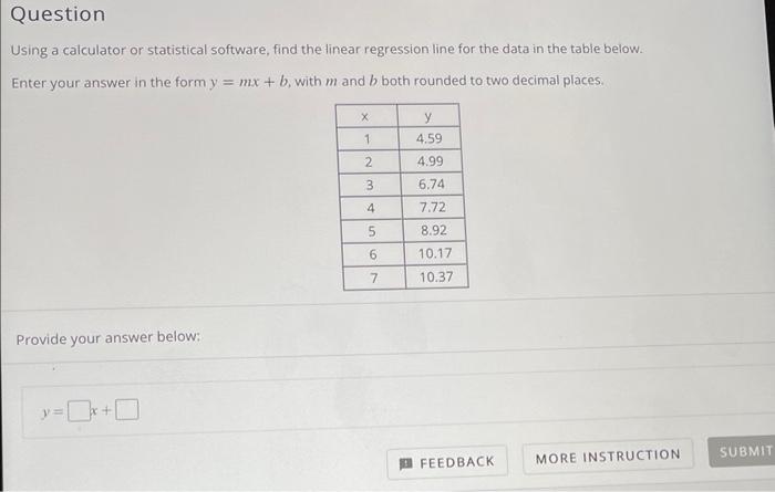 Solved Using a calculator or statistical software, find the | Chegg.com