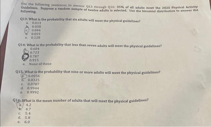 Solved Use the following sentences to answer Q13 through | Chegg.com