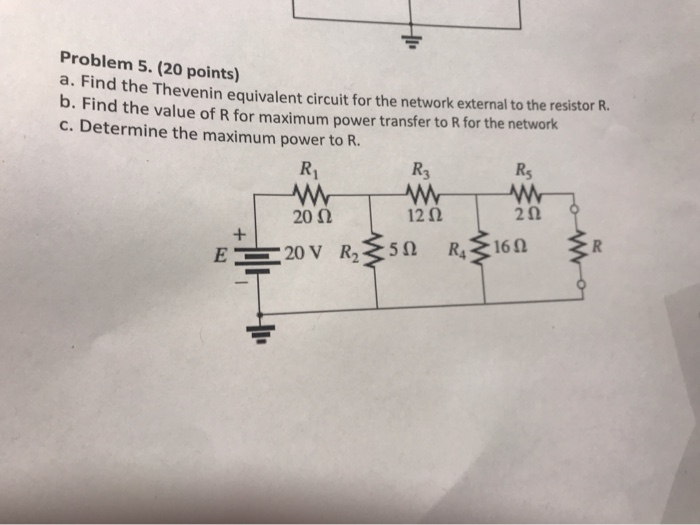 Solved Problem 5. (20 points) a. Find the Thevenin | Chegg.com