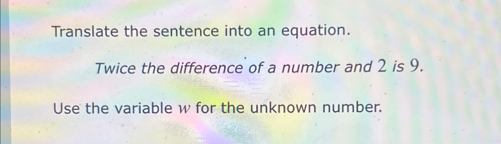 Solved Translate the sentence into an equation.Twice the | Chegg.com