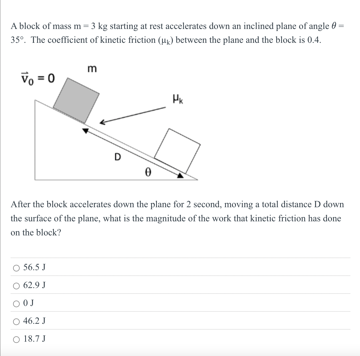 [Solved]: A block of mass ( mathrm{m}=3 mathrm{~kg} ) st