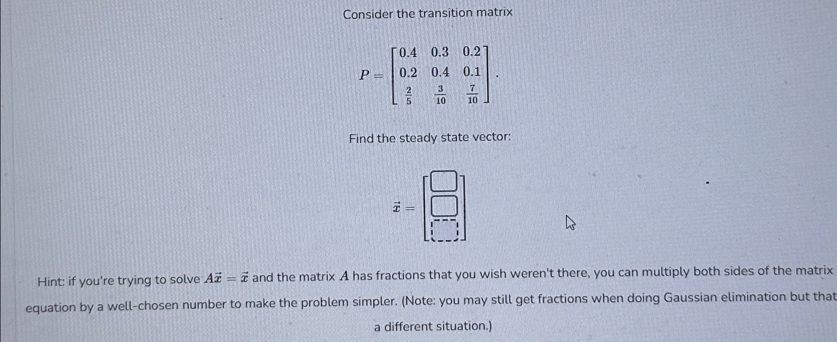 Solved Consider the transition | Chegg.com