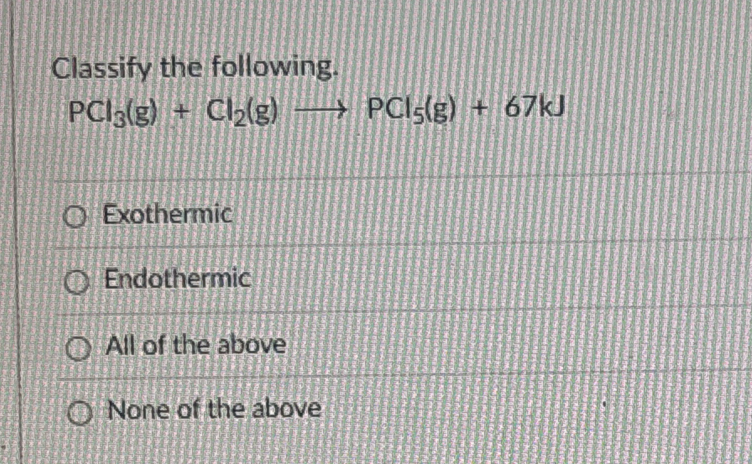 Solved Classify the | Chegg.com
