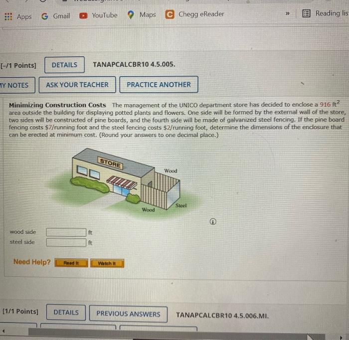 Solved >> Apps G Gmail @ YouTube Maps C Chegg eReader E | Chegg.com
