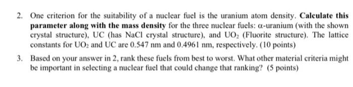 The crystal structure of a-uranium is shown in the | Chegg.com