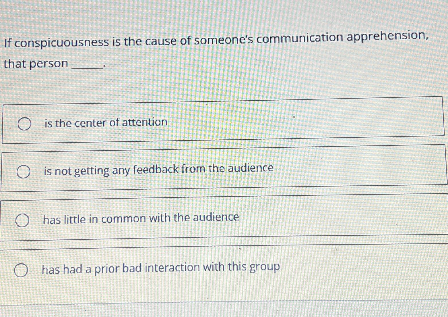Solved If conspicuousness is the cause of someone's | Chegg.com