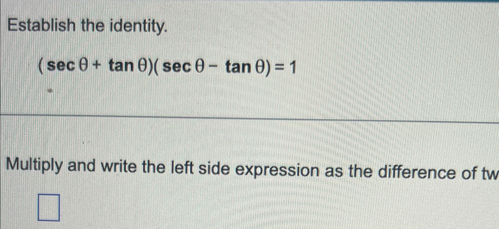 Solved Establish the | Chegg.com