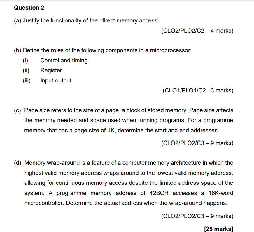 Solved Question 2(a) ﻿Justify the functionality of the | Chegg.com