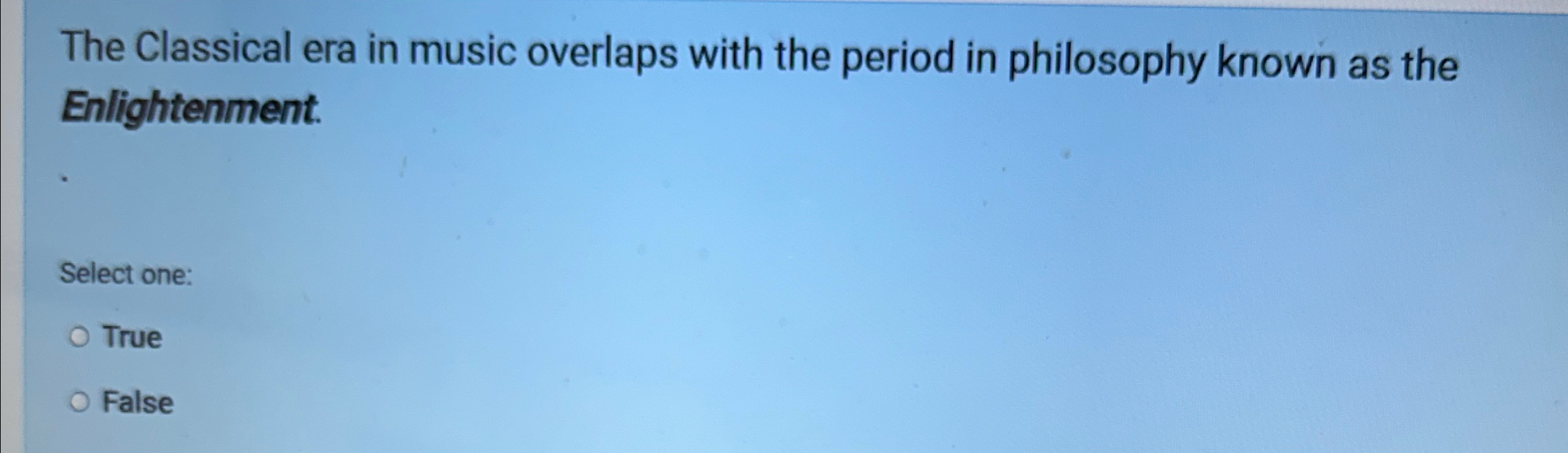 Solved The Classical era in music overlaps with the period | Chegg.com