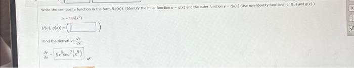 Solved Write the composite function in the form f(g(x)). | Chegg.com