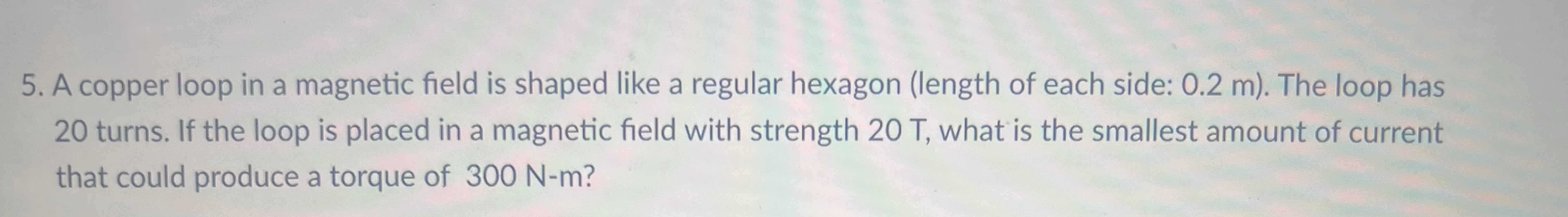 Solved A copper loop in a magnetic field is shaped like a | Chegg.com