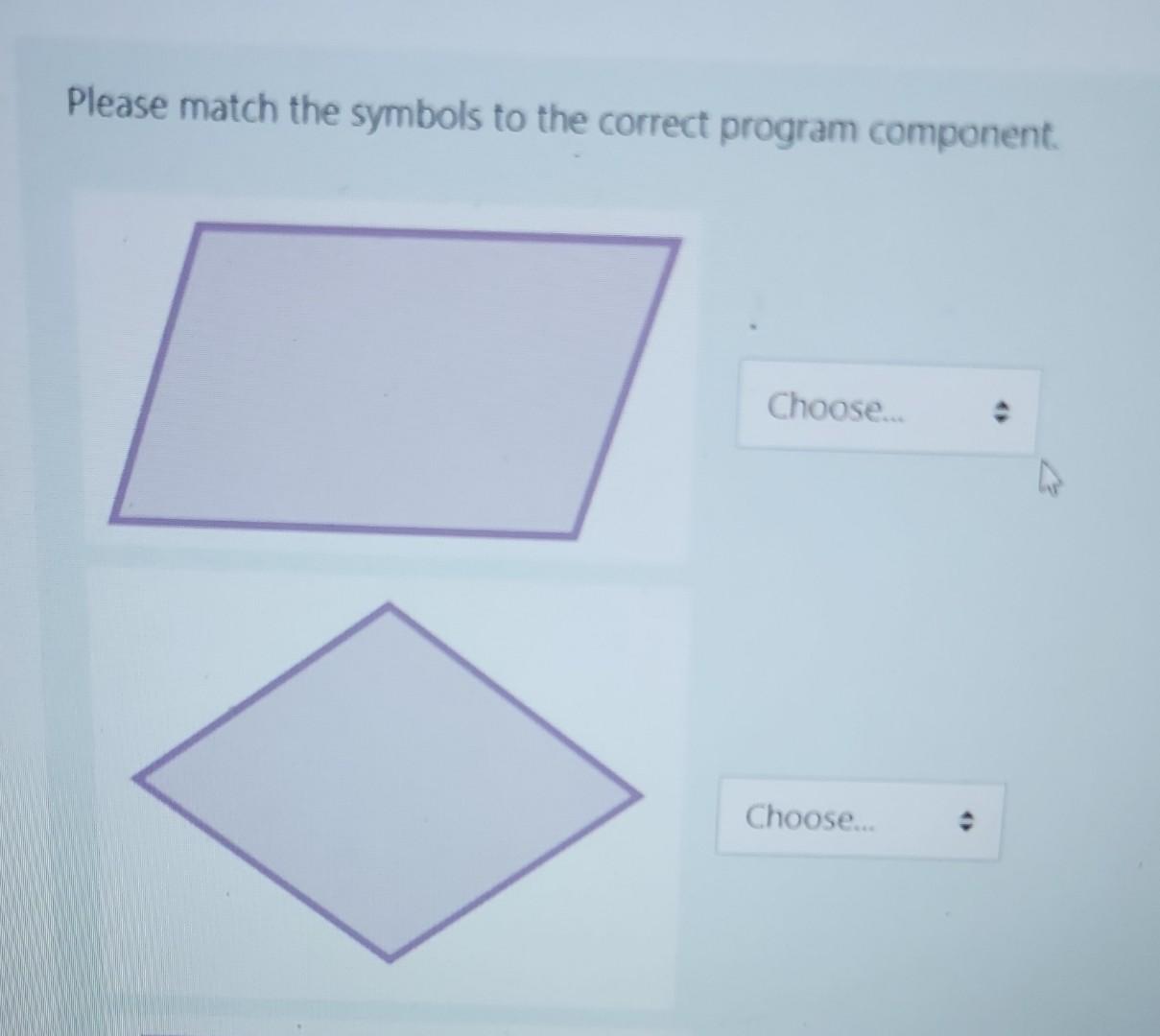 Solved Please match the symbols to the correct program | Chegg.com