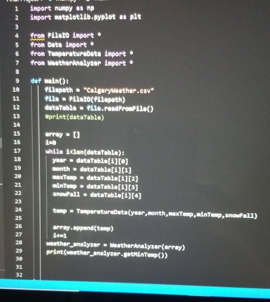 Solved class TemperatureData: | Chegg.com