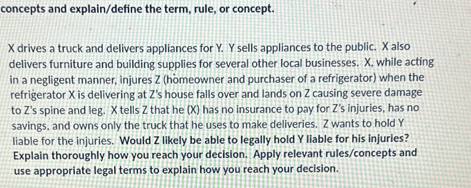 Solved concepts and explain/define the term, rule, or | Chegg.com