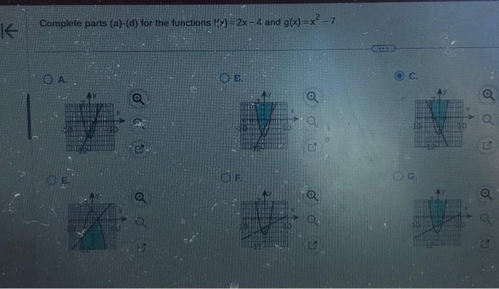 xK Complete parts (a)-(d) for the functions f(x)=2x-4 | Chegg.com
