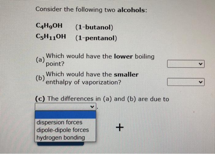 Solved Consider the following two alcohols: C4H₂OH | Chegg.com