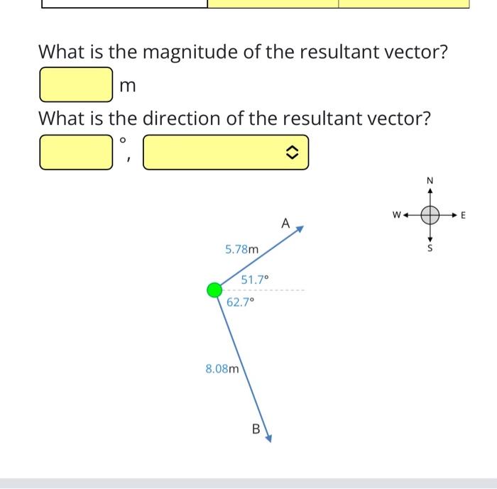 Solved vector A, vector B, and the resultant vector in the | Chegg.com