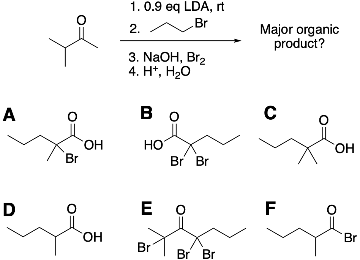 organic chemistry: 0.9 ﻿eq LDA, | Chegg.com