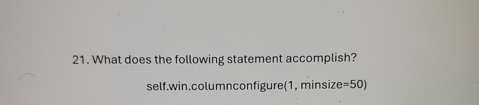 Solved What does the following statement | Chegg.com