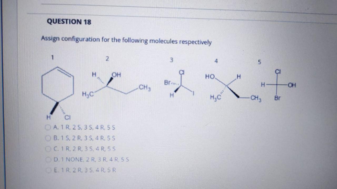 Solved QUESTION 18 Assign configuration for the following | Chegg.com